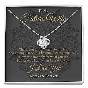 Generic Fiance Gift For Her, Fiance Birthday Gift For Her, Gift to Fiance on Engagement, Future Wife Necklace Gift for Valentine's, Birthday, Anniversary