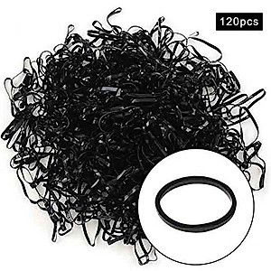 320 Pcs Bobby Pins U Hair Pins Set for Women Girls, Includes 200 Gold Black Different Shapes Hair Pins and 120 Rubber Hair Bands Stocking Stuffers for Women Kids