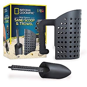 NATIONAL GEOGRAPHIC Metal Detector Accessories - Sand Sifter Scoop & Shovel for Metal Detecting, Digging at the Beach & More