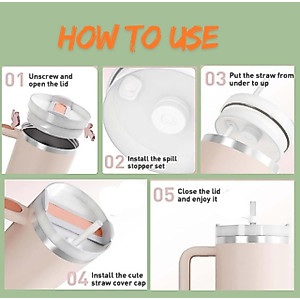 Tumbler with Lid & Straw 40oz | Leak Proof ,Insulated, Reusable Travel Coffee Mug Stainless Steel | Includes Tumbler Accessories Straw Cover + Silicone Boot for Water,Iced Tea, Easter Gift (Green)