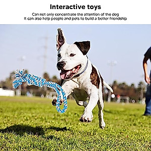 Plcnn Cotton Dog Chew Rope Toys Rope Toy for Large Dogs, Dental Cleaning Chew Toys, Dog Tug Toy for Boredom, Dog Rope Toy for Aggressive Chewers(Blue (for Alcantara 4175))