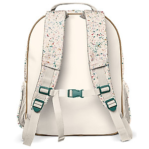 Simple Modern Vegan Leather Kids Backpack for School Girls | Elementary Teen Cute Small Faux PU Leather Mini Purse Bag | Fletcher Collection | Kids - Large (16" tall) | Cream Terrazzo