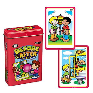 Super Duper Publications | Before & After Fun Deck Flash Cards | Educational Learning Resource for Children