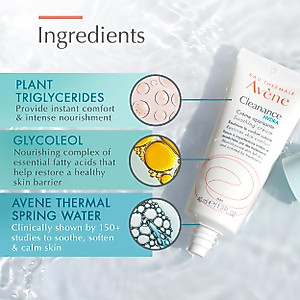 Eau Thermale Avène Cleanance HYDRA Soothing Cream, Rich Moisturizer, Adjunctive Care for Drying Acne Treatments, 1.3 oz.