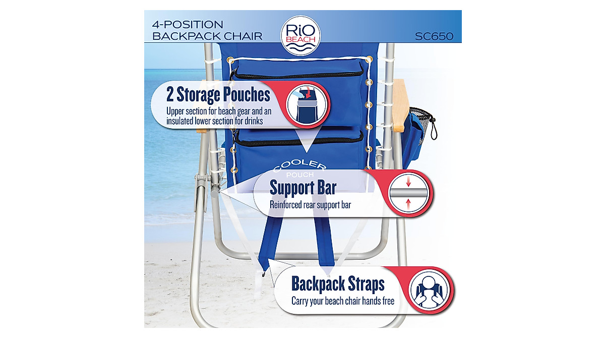 RIO Gear Hi-Boy Backpack Beach Chair - Comfort & Style