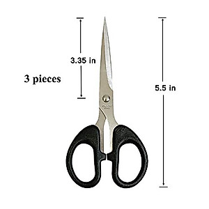 Scissors All Purpose,6 inch Scissors Scissors Set,Comfort-Grip Handles Sewing Scissor,Sharp Pointed Scissors Perfect for Cutting Paper Suitable for Home Office and School