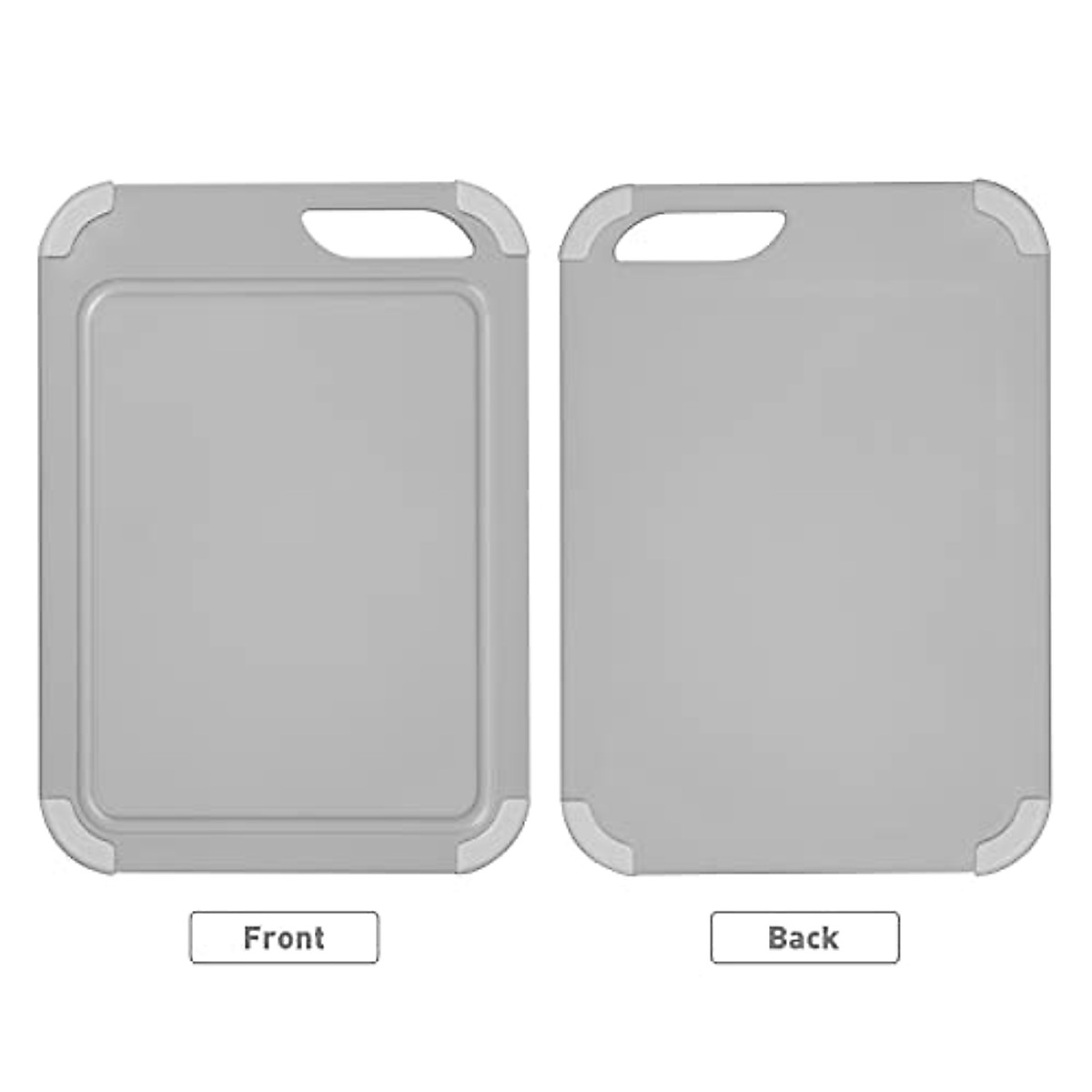 CompactStone Cutting Boards for Kitchen Plastic Cutting Board Set of 3 Dishwasher Safe Cutting Boards with Juice Grooves Thick Chopping Boards for Meat Veggies Fruits Easy Grip Handle Non-Slip