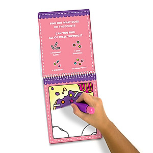 Water Magic (2Pack - Cupcake and Donut) - Patented Gourmet Scented Reusable Water Reveal Activity Pads - No Mess, All Fun by Scentco