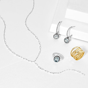 Silpada 'Sandbar' Natural Blue Topaz Ring in Sterling Silver, Size 6, Size 6