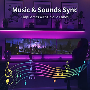 KEXU LED Lights for TV 9.84ft USB Led Strip Lights for 22-65 in TV LED Lights RGB Music Sync TV Backlights with APP Control LED Lights for Bedroom Décor