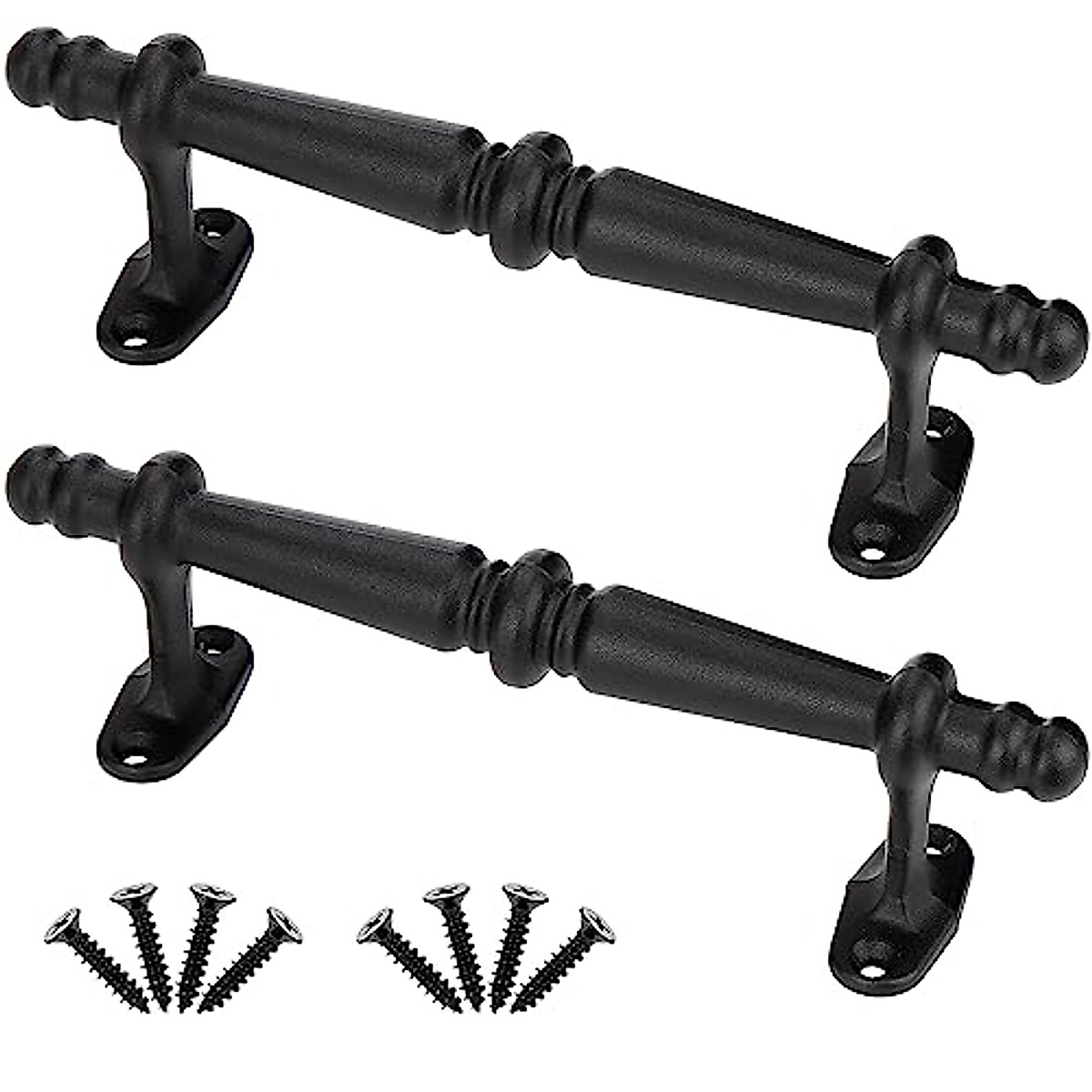 Peohud 2 Pack Sliding Barn Door Handles, 9 Inch Heavy Duty Gate Pull Handle, Rustic Door Hardware for Barn, Bedroom, Gate, Cabinet, Closet, Garage, Shed