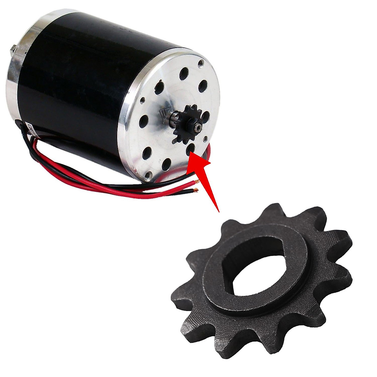 KAMIER 11T Teeth 25H Chain Motor Sprocket with Master Links Replacement for Razor MX650 MX500 SX500 Mcgrath RSF650 Dirt Rocket Bike Kids Electric Scooter Mini Bike Go Kart Cart MY1020 DC Motor Parts