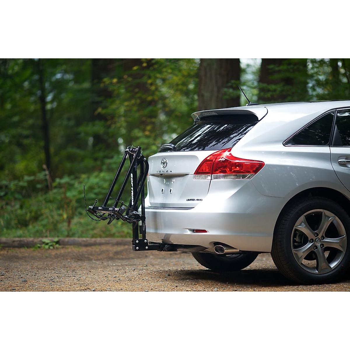 Softride Hang2, 2-Bike Hitch Mounted Rack for 2" and 1.25”, Swings Down with Bicycles Loaded, Allows Trunk, Hatch, or Tailgate Access. Cars, SUVs, Vans, or Trucks (27041)