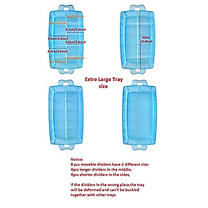 Kamay's Extra Large 3 Tier Stackable Adjustable Compartment Slot Bead Craft Jewellery Tool Storage Organiser, with 30 Compartments, Container Box, Orange