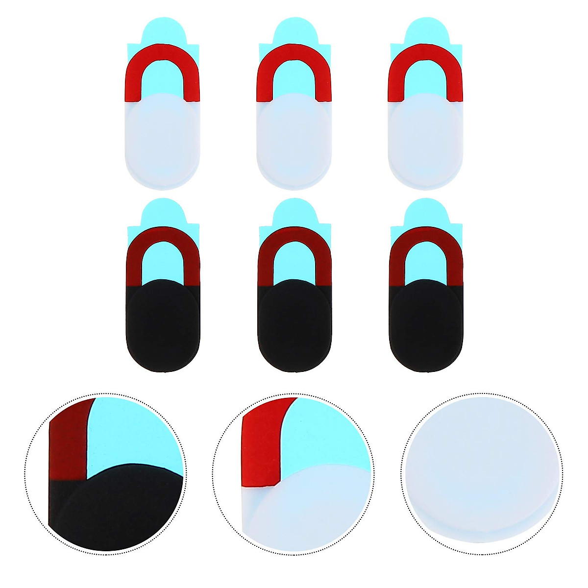 6Pcs Camera Privacy Cover Computers laptops Privacy Blocker Sliding Shield Front Webcam Cover Tablet Laptop Phone Web Camera Cover abs Protective Cover Slider Earth Tones