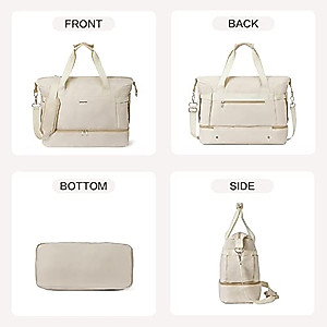 BOSTANTEN Weekender Bags for Women Travel Under Seat Carry On Bag Duffle Bag with Shoe Compartment Overnight Hospital Bags