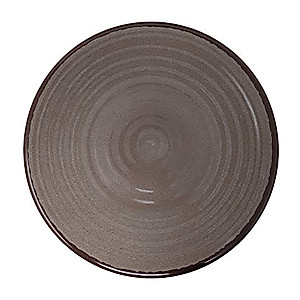 Gianna's Home 12 Piece Modern Melamine Heavyweight Plastic Dinnerware Set (Brown)