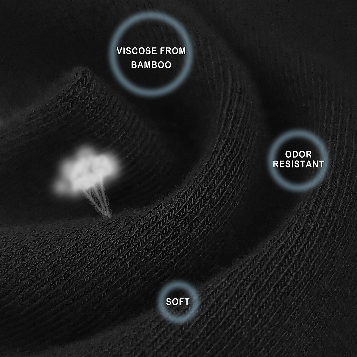 SERISIMPLE Women Viscose Bamboo Ankle Socks Low Cut Thin Sock Lightweight Pastal Color Soft Sock 5 Pairs(Black, Large)