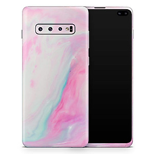 DesignSkinz Marbleized Soft Pink Protective Vinyl Decal Wrap Skin Cover Compatible with The Samsung Galaxy S20 (Screen Trim & Back Glass Skin)