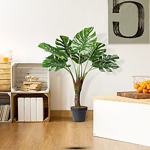 URtree 35'' Large Fake Plants Artificial Tree Monstera Plant Indoor for Home Office Garden Farmhouse Plants Decor