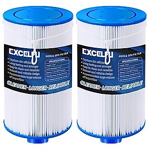 EXCELFU 2 Pack Spa Filter Hot Tub Filter Fit for 2012-2015 Aquaterra/2013-2015 Fantasy/2005-2015 Free Flow,Replaces 303279 78460 FC-2402 PFF42TC-P4 SD-01322, 1 1/2" MPT Thread (Fine Thread) Spa Filter