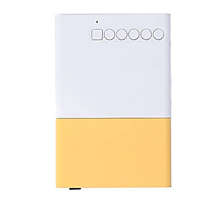 Portable Mini Movie Projector, TFT LCD Screen 1920x1080 Resolution with 24‑60in Huge Screen, Super Heat Dissipation Projector with 30000 Hours Long Life(US Plug)