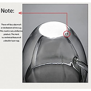 PCduoduo Heart Shaped Cup，Heat resistant creative double layer heart cup cup clear glass milk cup tea milk cup cup coffee cup (8oz/240ML)