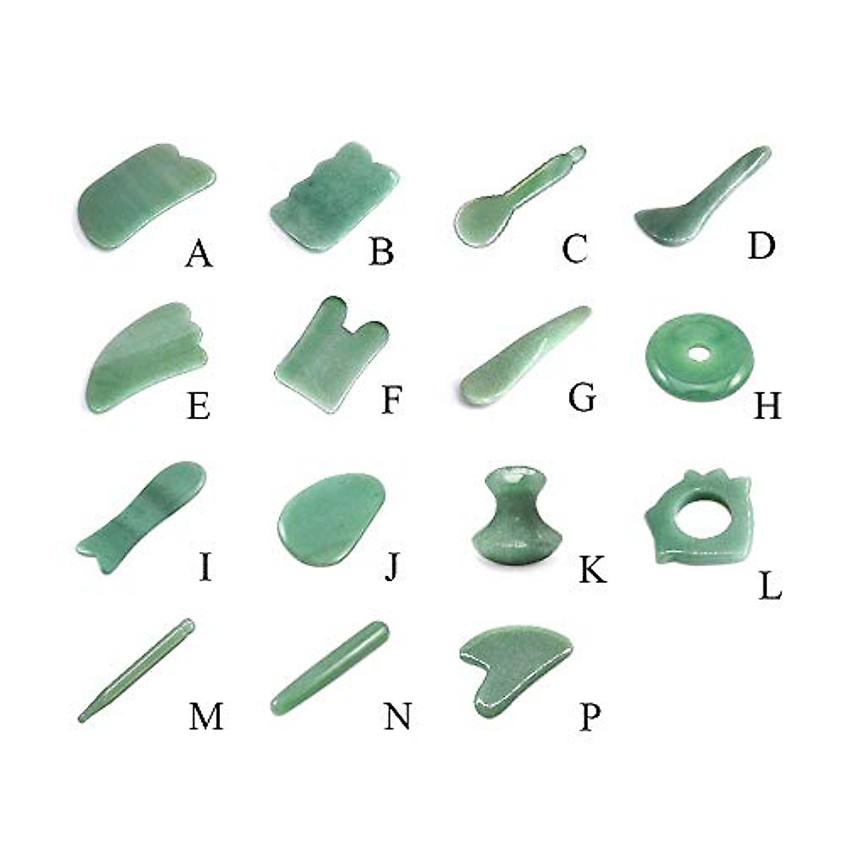 TOP SEWING Jade Gua Sha Massage Tools Facial Tool Natural Green Gua Sha Anti Aging Facial Skin SPA for Rejuvenate Skin Anti-Wrinkle Anti Aging