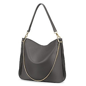 YALUXE Genuine Leather Shoulder Bag Stylish Womens Crossbody Travel Fashion Chain