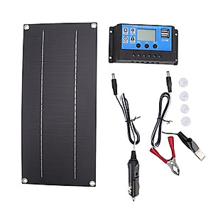 600W 18V Solar Panel Kit 100A Battery Charger Controller Portable Monocrystalline Silicon Kit Battery Charging Kit for RV Outdoor Farming