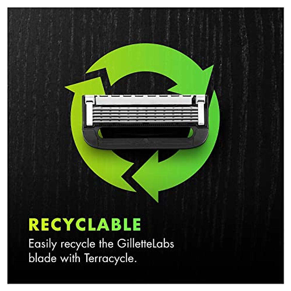 Gillette Mens Razor Blade Refills with Exfoliating Bar by GilletteLabs, Compatible Only with GilletteLabs Razors with Exfoliating Bar and Heated Razor, 4 Razor Blade Cartridges