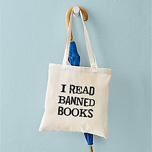 CafePress I Banned Books Canvas Tote Shopping Bag