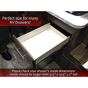 Polar Whale Flatware Silverware Drawer Organizer for Rv and Campers Cutlery Forks Knives Spoons Non-Slip Waterproof Compact Tray Insert 9.5 X 14.9 X 2 Inch 6 Slot Great for Home Kitchen