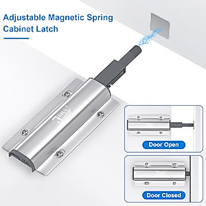 Magnetic Push Latches for Cabinet Door Jiayi 2 Pack Push to Open Door Latch Magnetic Touch Latches Kitchen Door Push Release Latch for Cabinet Door Closure Push Catch Press Out Cabinet Hardware