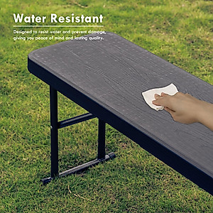 Portable Folding Benches 6ft 2 Pack, Durable Folding Chairs for Indoor and Outdoor Use, Ideal Foldable Bench for Picnic Camping Garden - Lightweight Compact Easy Storage