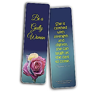 Devotional Bible Verses for Women Bookmarks (12 Pack) - Collection of Inspiring and Motivational Bible Verses and Quotes for Women