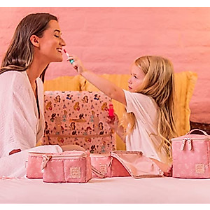 Petunia Pickle Bottom Inter-Mix 4-Piece Packing Cube Set | Portable Organization | Perfect Baby Caddy to Keep Everything Organized in Diaper Bag, Stroller or Nursery - Disney Princess