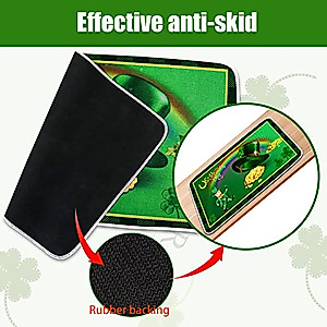 St Patricks Day Doormat, 29.5 × 17 Inch Green Hat Shamrock Leprechaun Trap Front Door Mat Entrance Door Rugs Non-Slip St. Patricks Day Door Mat Funny Holiday Welcome Mats For Home Indoor Outdoor