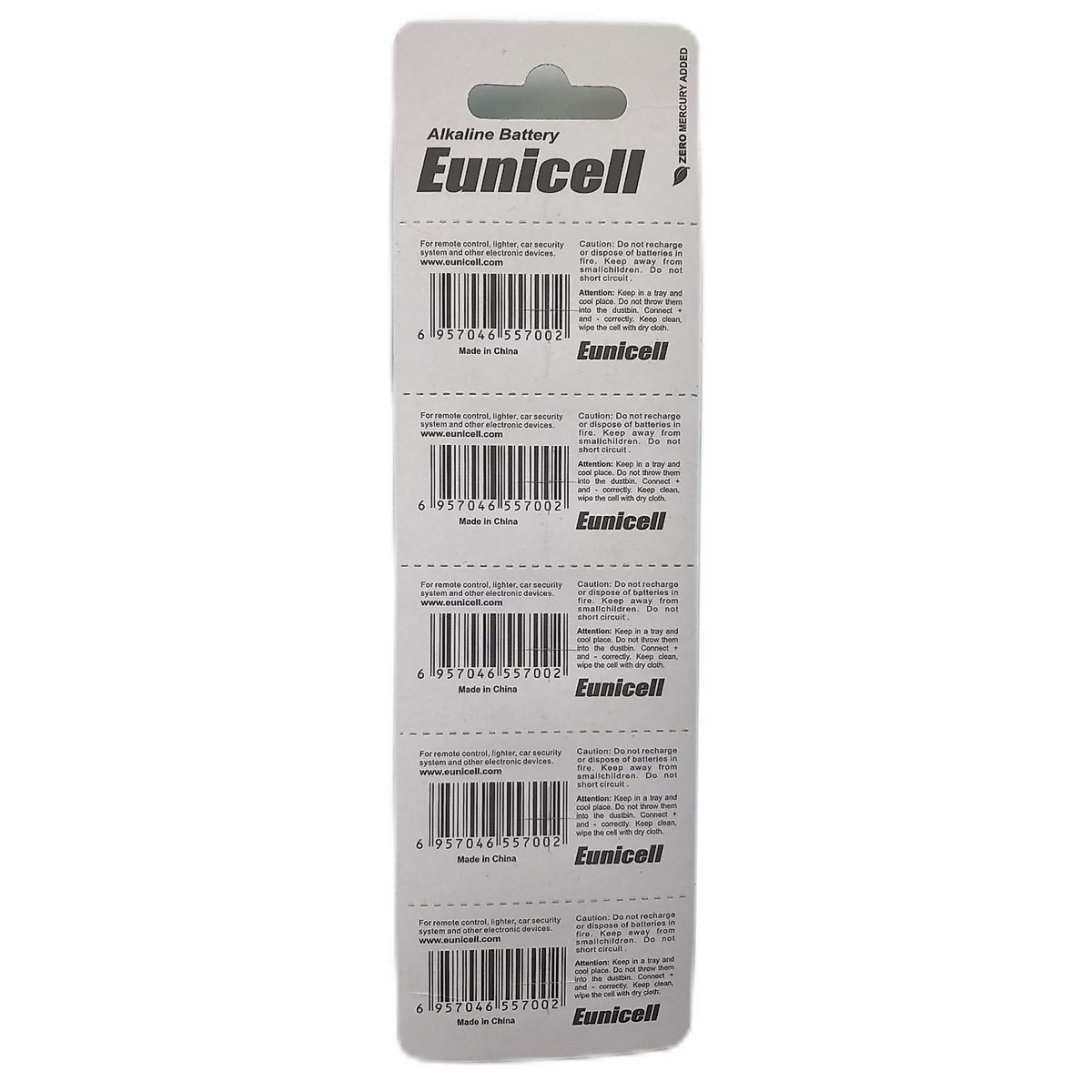 5 Eunicell 27A / L828 / A27 12V Alkaline Battery Long Shelf Life 0% Mercury (Expire Date Marked)
