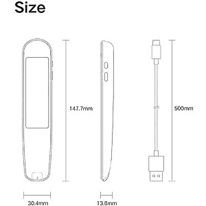 Youdao Dictionary Pen 3 | Scanning Pen for Dyslexia, Translator & Language Learning Pen for Chinese, Spanish & English | Exam Reader Pen | Electronic Dictionary 2.7.0 & 2.7.1 System