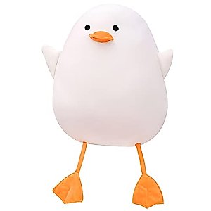 DRUNKENRIVER Cute Duck Stuffed Animals Sleeping Pillows Gifts for Girls Teens White Plushie Hugging Animal Super Soft Toys Christmas, Valentine's Day Gifts (White,13.7inches)