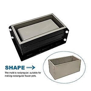 UMXOSM Silicone Molds for Concrete Flower Pot, 10x5x3.8inch Rectangle Planter Mold Large, Concrete Moulds DIY Container for Succulent Bonsai Decorating