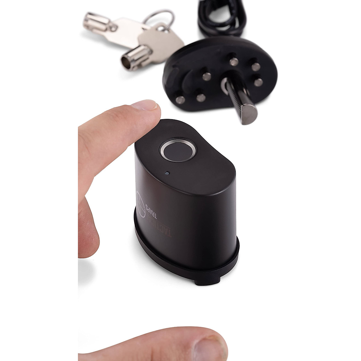 Tactical Traps Quick Draw Smart Trigger Lock V3 with 360-Degree Fingerprint Recognition - Up to 10 Authorized Users | Fits Most Handguns, Shotguns & Rifles