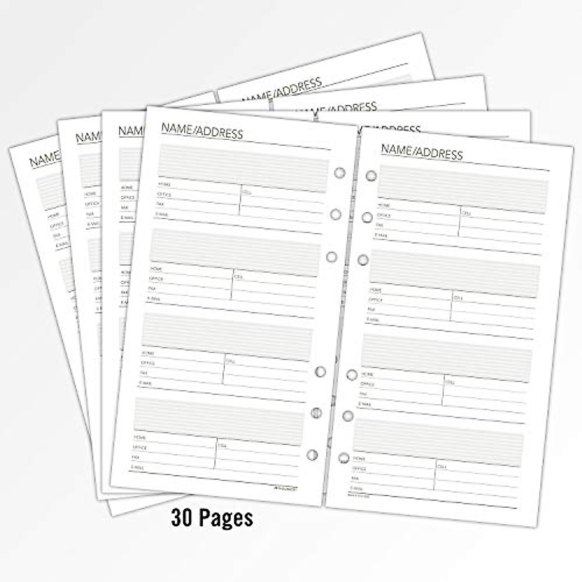 AT-A-GLANCE Day Runner Telephone and Address Pages, Refill, Loose-Leaf, Undated, for Planner, 3-3/4" x 6-3/4", Size 3, 30 Sheets/Pack (013-230)