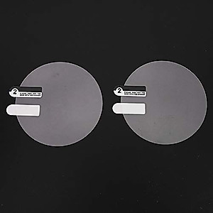 Acouto Car Rearview Mirror Film 80mm Transparent Car Rear View Mirror Anti Fog Rainproof Waterproof HD Clear PET Protective Film Sticker 2pcs Rounded