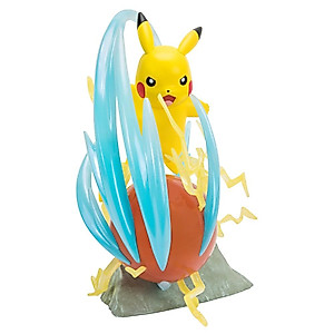 Pokemon Pikachu Deluxe Collector Statue Figure - Light FX - Collector Statue Pikachu - Authentic Details Collectibles for Fans Everywhere