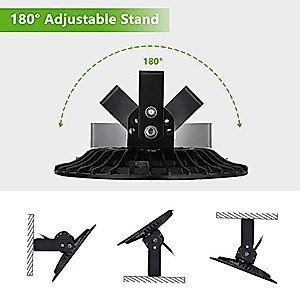 100W UFO LED High Bay Light, 10000 LM Factory Warehouse Industrial Lighting, 6000-6500K Shop Warehouse LED Lights, IP54 Waterproof, Commercial LED Bay Lighting for Garage Factory Workshop Gym