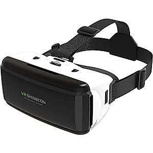 vr shinecon Thousand Magic Mirror G06 Mobile Phone VR Glasses Virtual Reality Game Console Head-Mounted 3D Glasses (White)