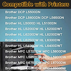 Etechwork Compatible Toner Cartridges & Drum Unit Replacement for Brother DR820 DR-820 TN880 TN-880 use with Brother HL-L6200DW MFC-L6700DW MFC-L6800DW MFC-L6900DW Printer (1x Drum + 2x Toner, 3-Pack)