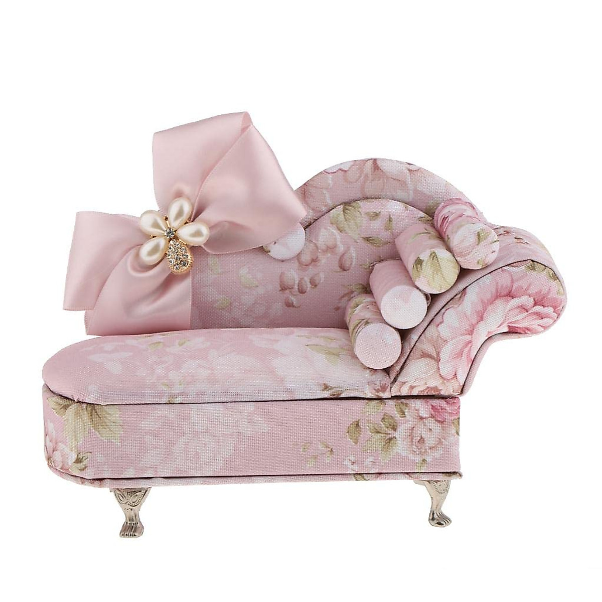 yotijar Flower Pink Fairy Furniture Jewellery Box Childrens Organiser Case Gifts - Sofa